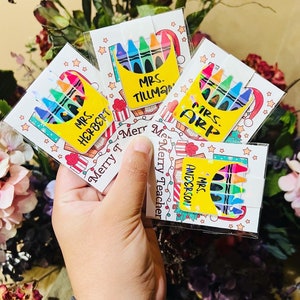 Teacher Crayon Box Magnetic Bookmark, Teacher Appreciation Gift ...