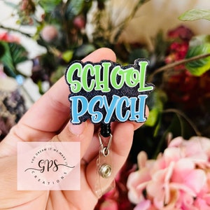 School Psychologist Badge Reel, Psychologist Appreciation Gift, ID ...