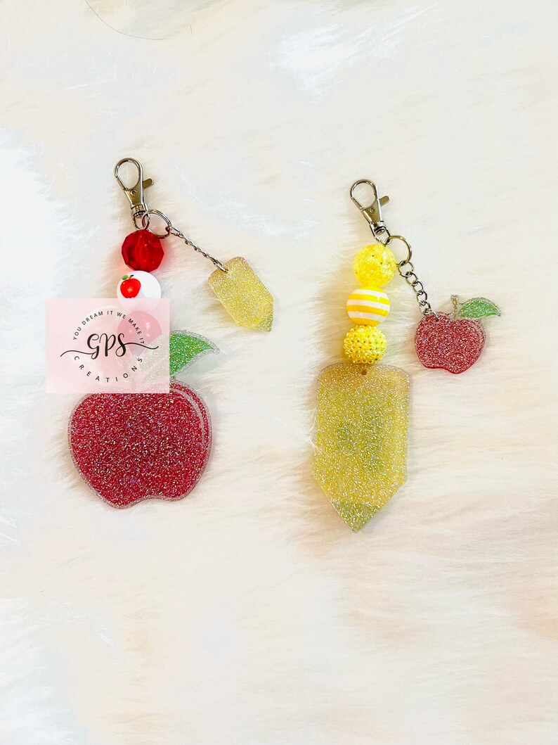 Teacher Beaded Keychain, Teacher Appreciation Gift, Personalized ...