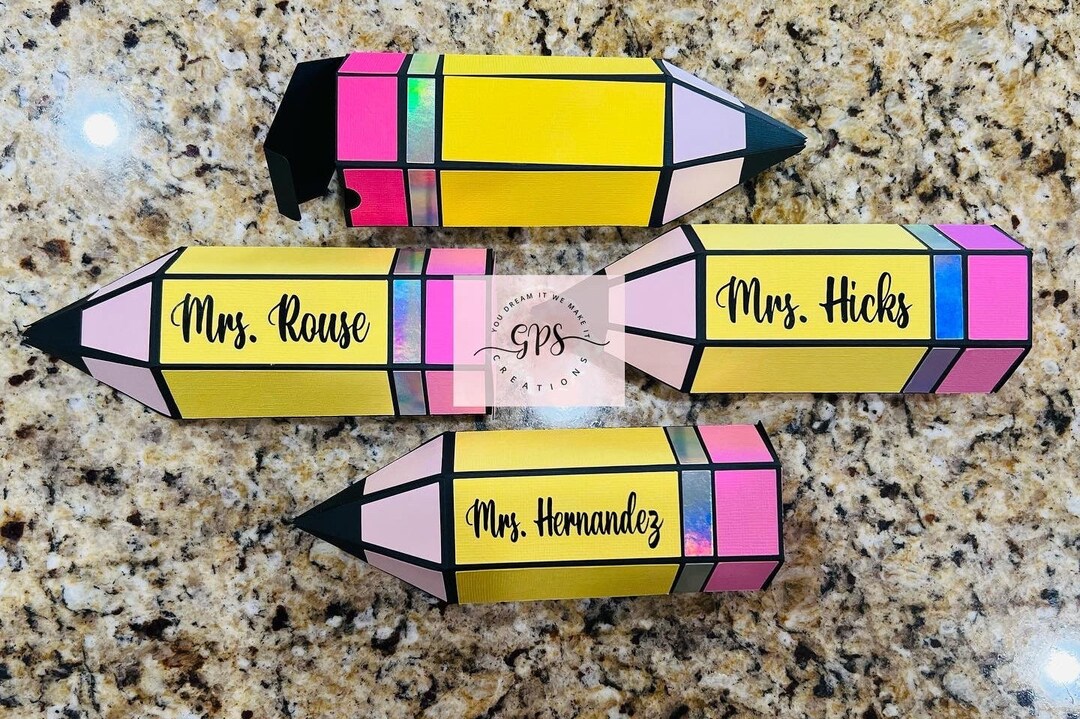 3D Pencil Gift Box, Teacher Gift Box, Teacher Appreciation Week, End of ...