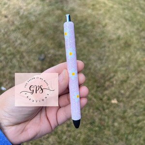 Personalized Daisy Glitter Pens, Nurse Pen, Flower Theme Pen, Planner ...