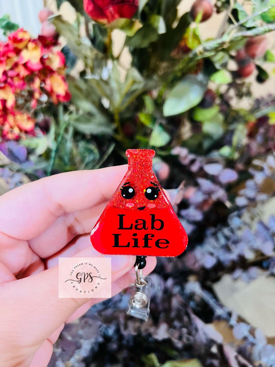 Lab Life Beaker Badge Reel, Science Badge Reel, Medical Badge Reel, Lab ...