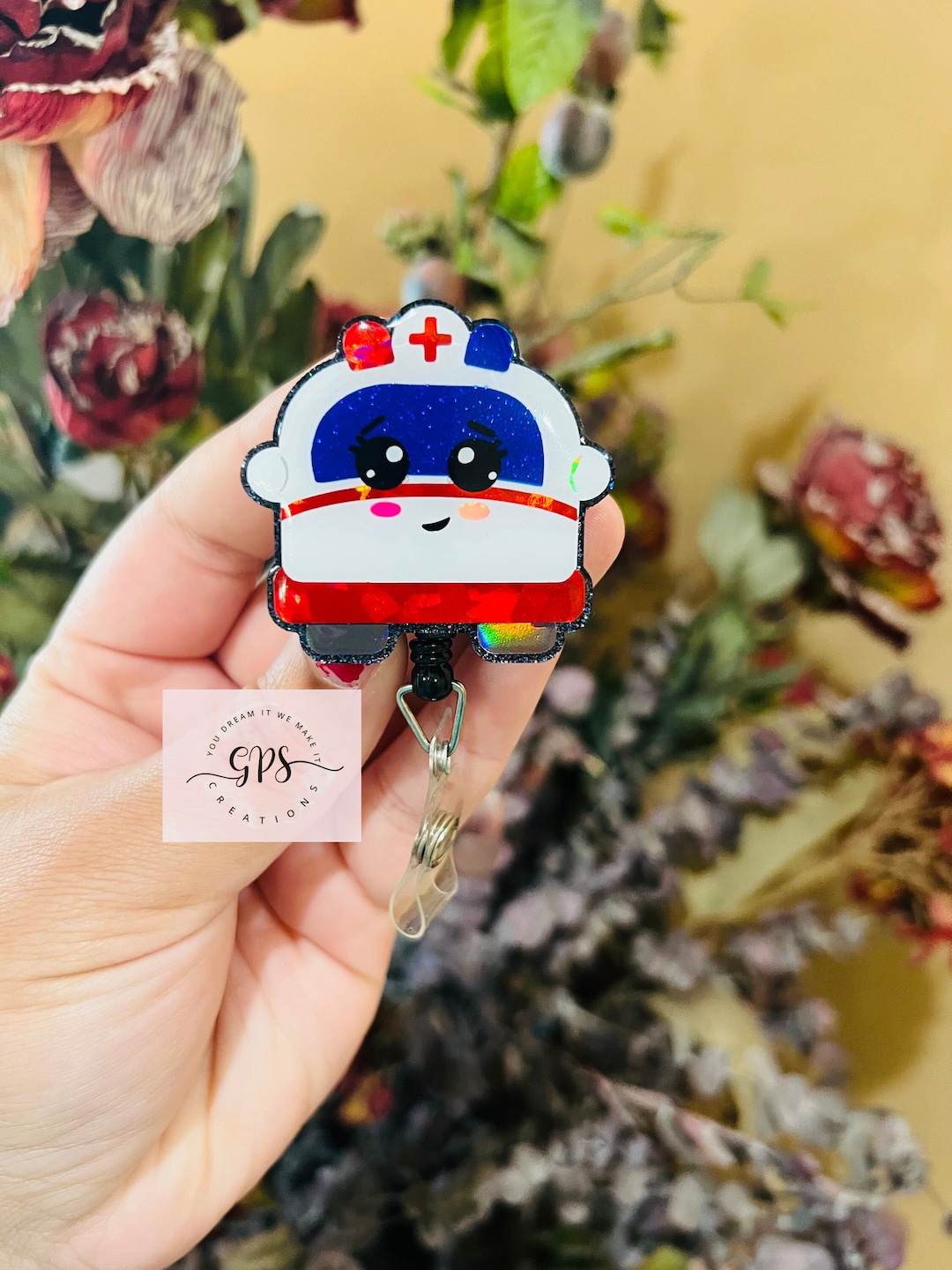 Ambulance Badge Reel, EMT Badge Reel, Paramedic Badge Reel, Emergency ...