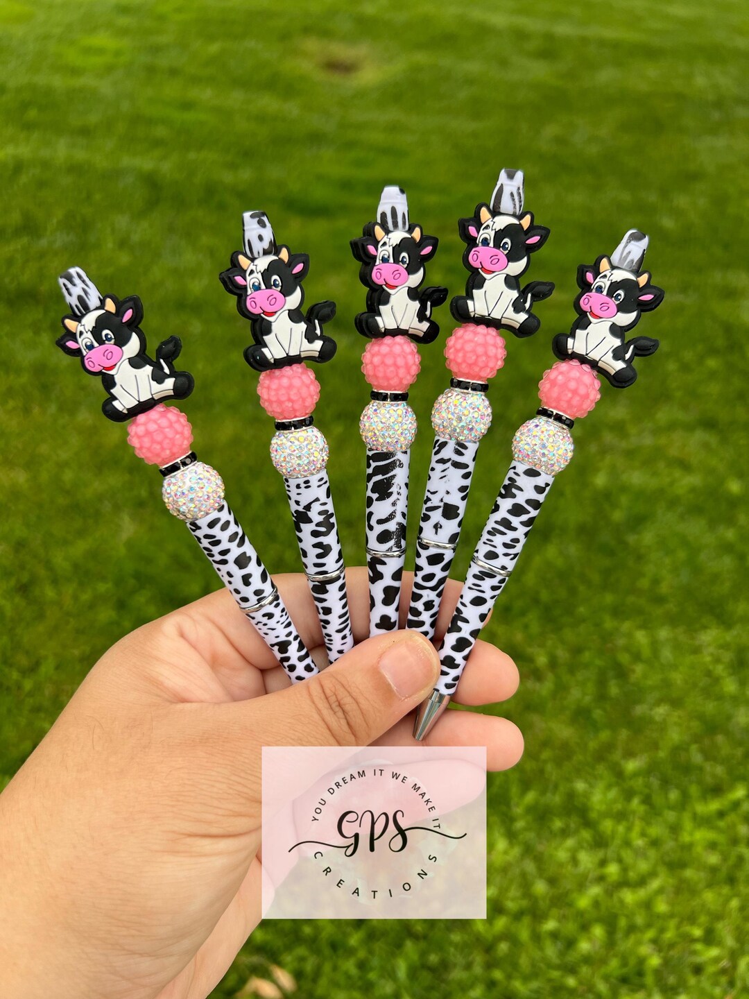 Cow Print Beaded Pen, Animal Lover Pen, Beaded Pen, Western Theme Pen ...