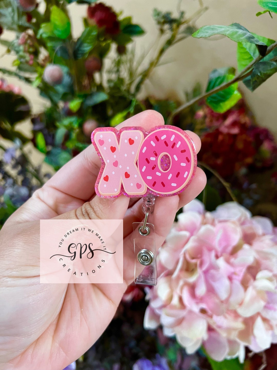 XO Valentines Badge Reel, ID Holder, Holiday Theme Badge Reel, XO ...