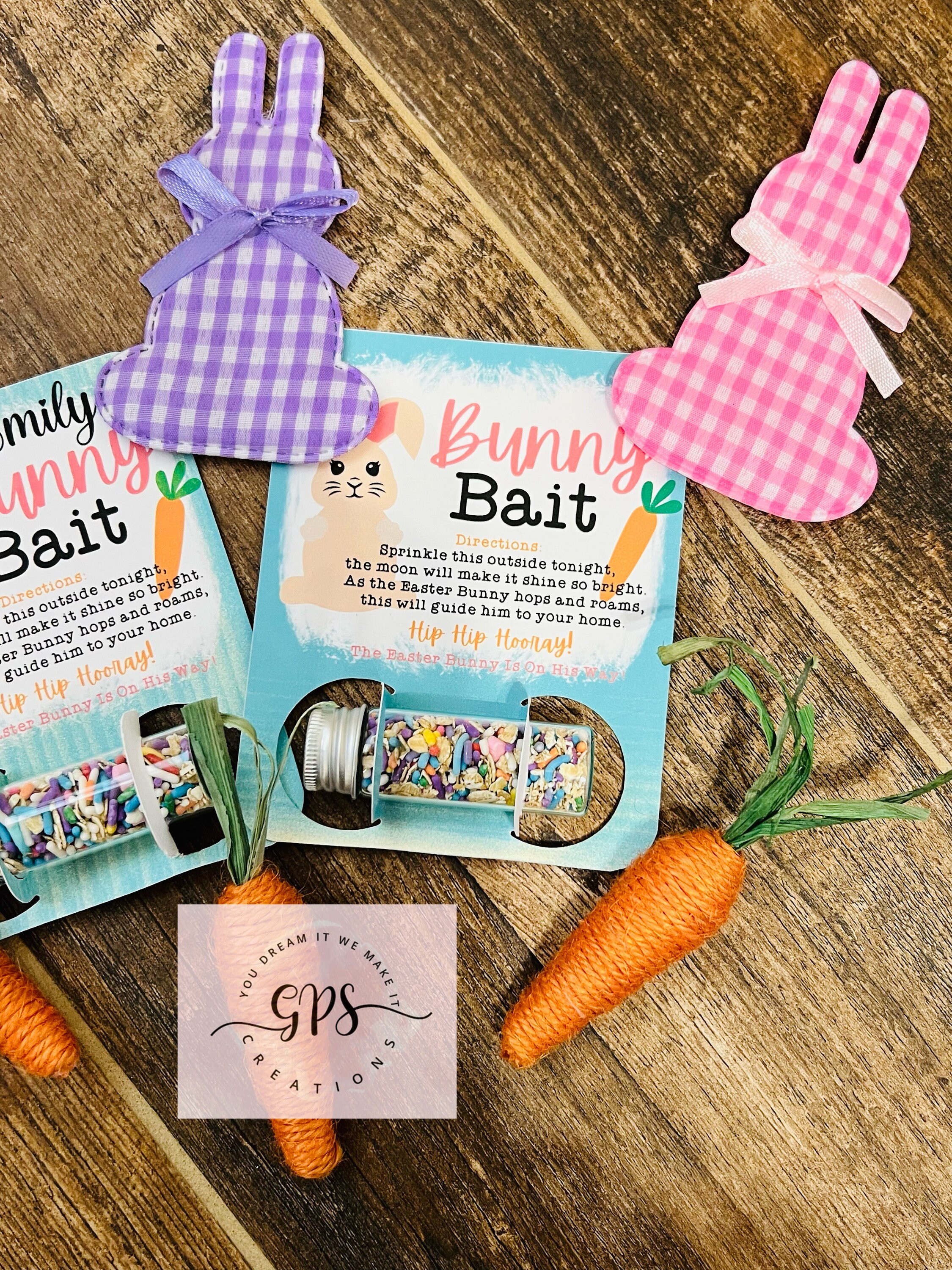 Personalized Bunny Bait Cards, Easter Bunny Food, Bunny Treat, Gift for ...