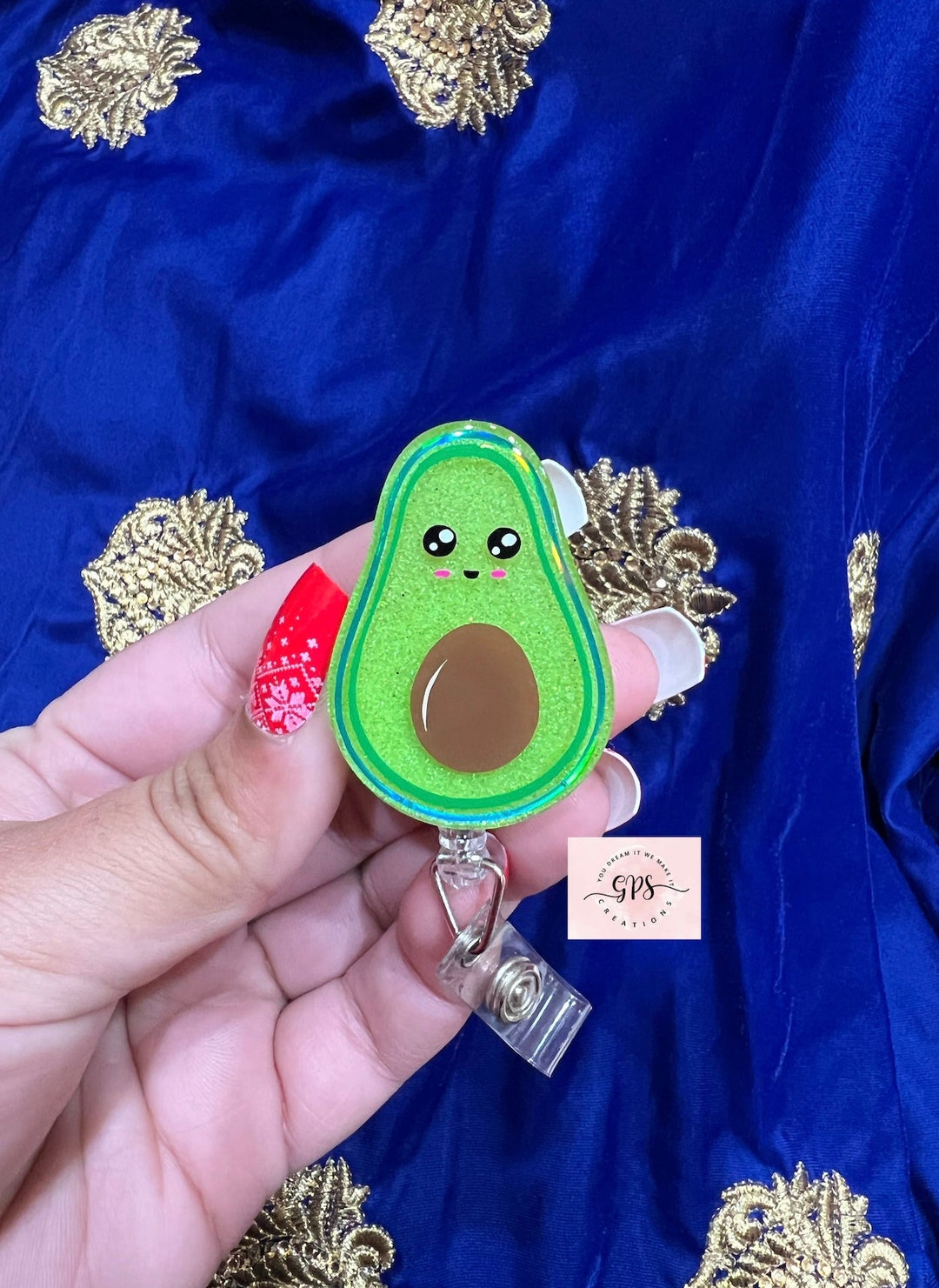 Avocado Badge Reel, ID Holder, Medical Badge Reel, Teacher Badge Reel ...