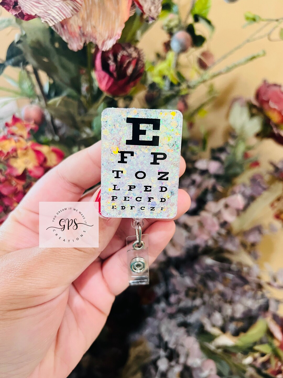 Eye Chart Badge Reel, Eye Badge Reel, Optometry Badge Reel, Optometrist ...