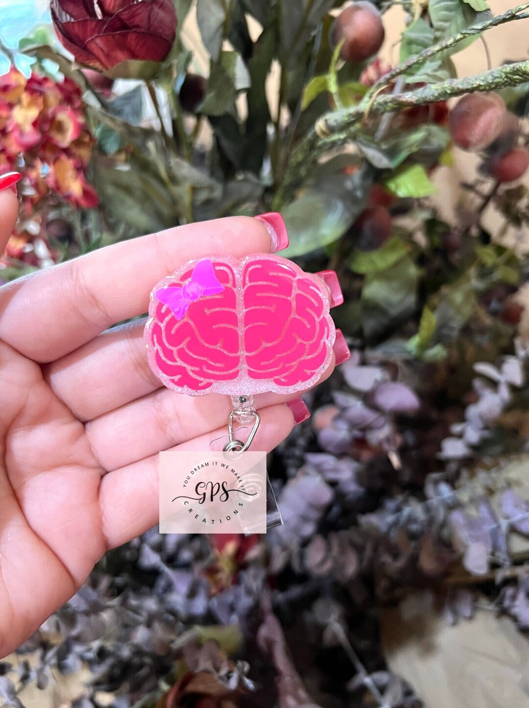 Brain Badge Reel, Brain, ID Holder, Medical Badge Reel, Neurologist ...