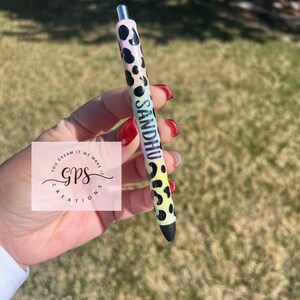 Personalized Pastel Ombre Pens, Coquette Bow Pen, Leopard Pen, Cow ...