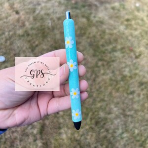 Personalized Daisy Glitter Pens, Nurse Pen, Flower Theme Pen, Planner ...