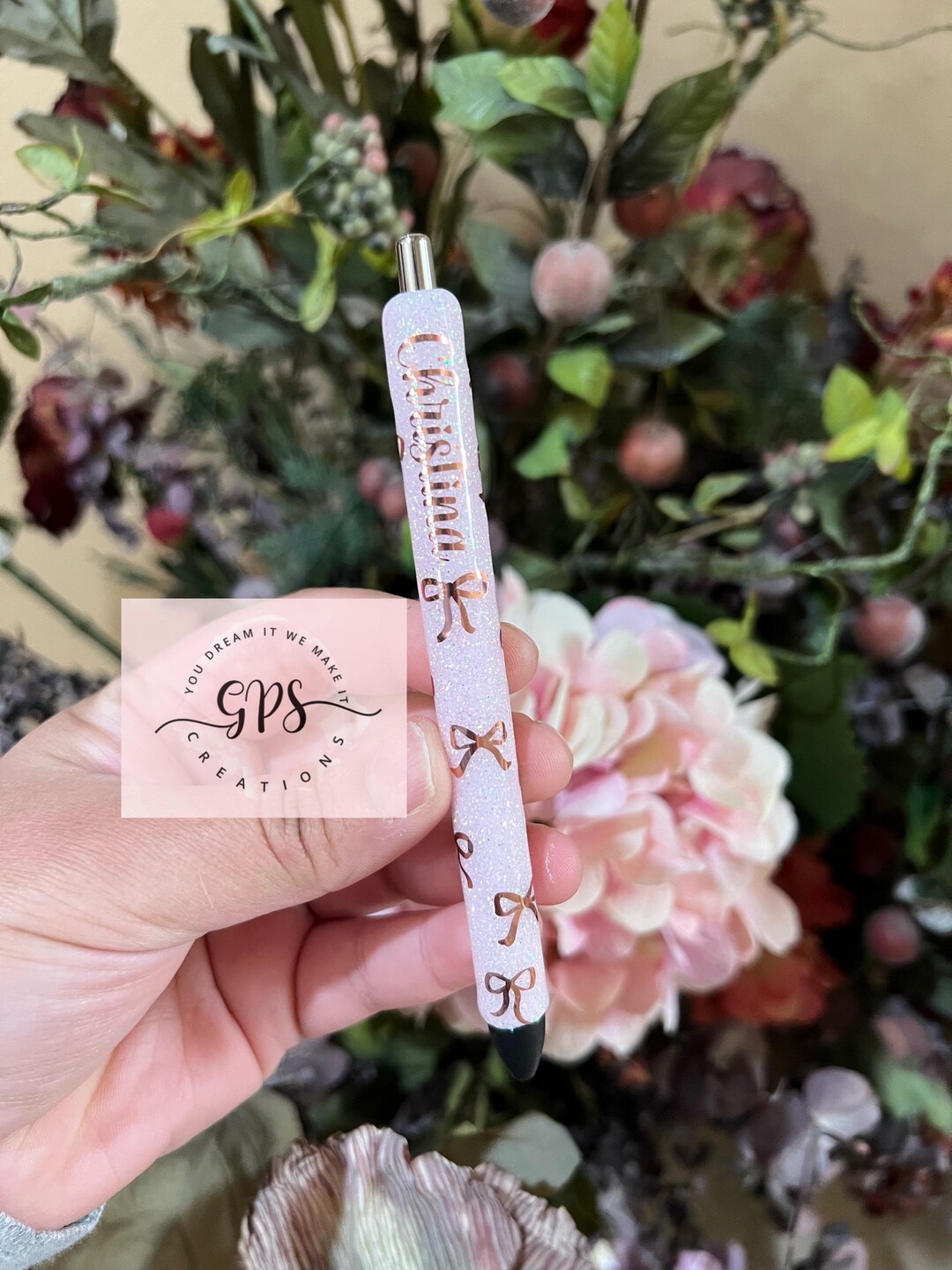 Coquette Glitter Bow Pens, Bow Pens, Pen Lover Gift, Nurse Pen, Girl ...