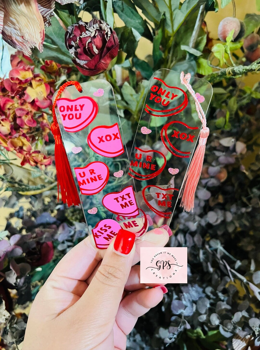 Valentines Acrylic Bookmark, Valentines Day Gift, Book Lover Gift ...