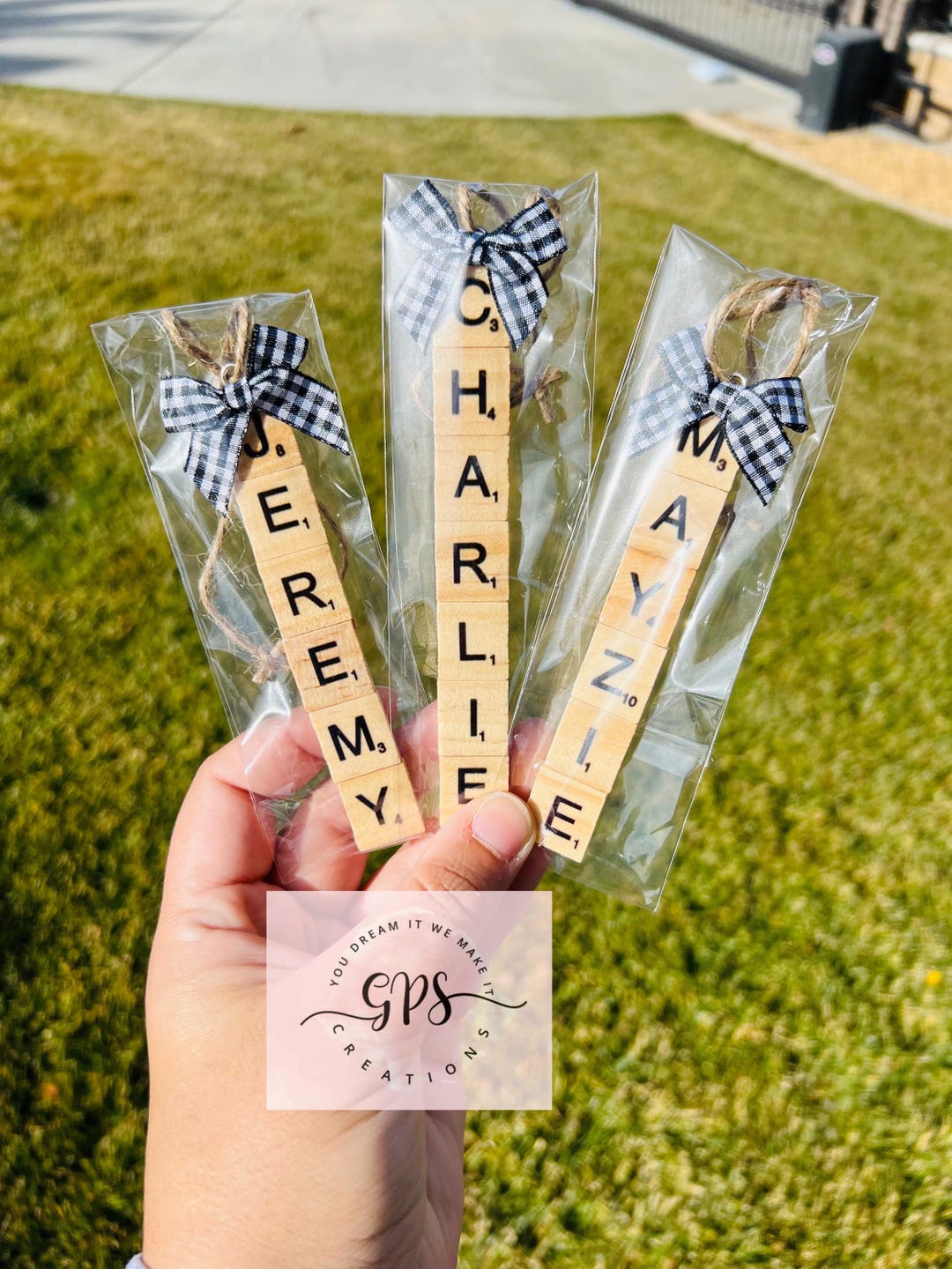 Personalized Scrabble Letter Name Ornaments, Christmas 2022, Name ...