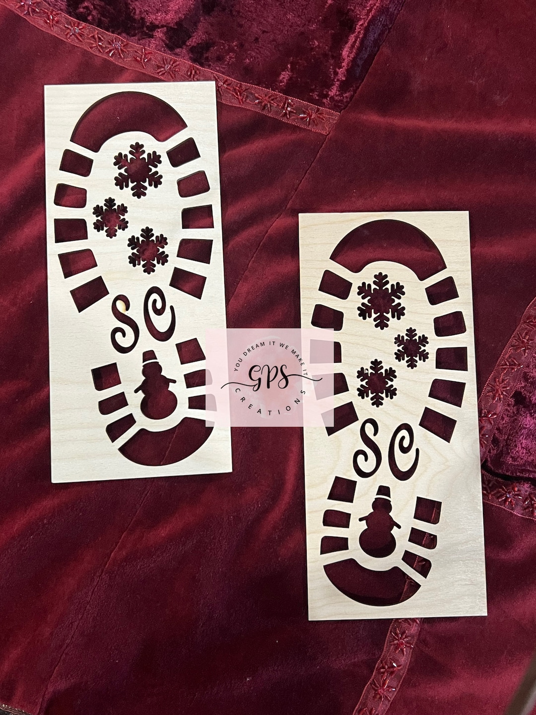 Santa's Boot Print Reusable Stencil, Christmas Traditions, Santa Claus ...