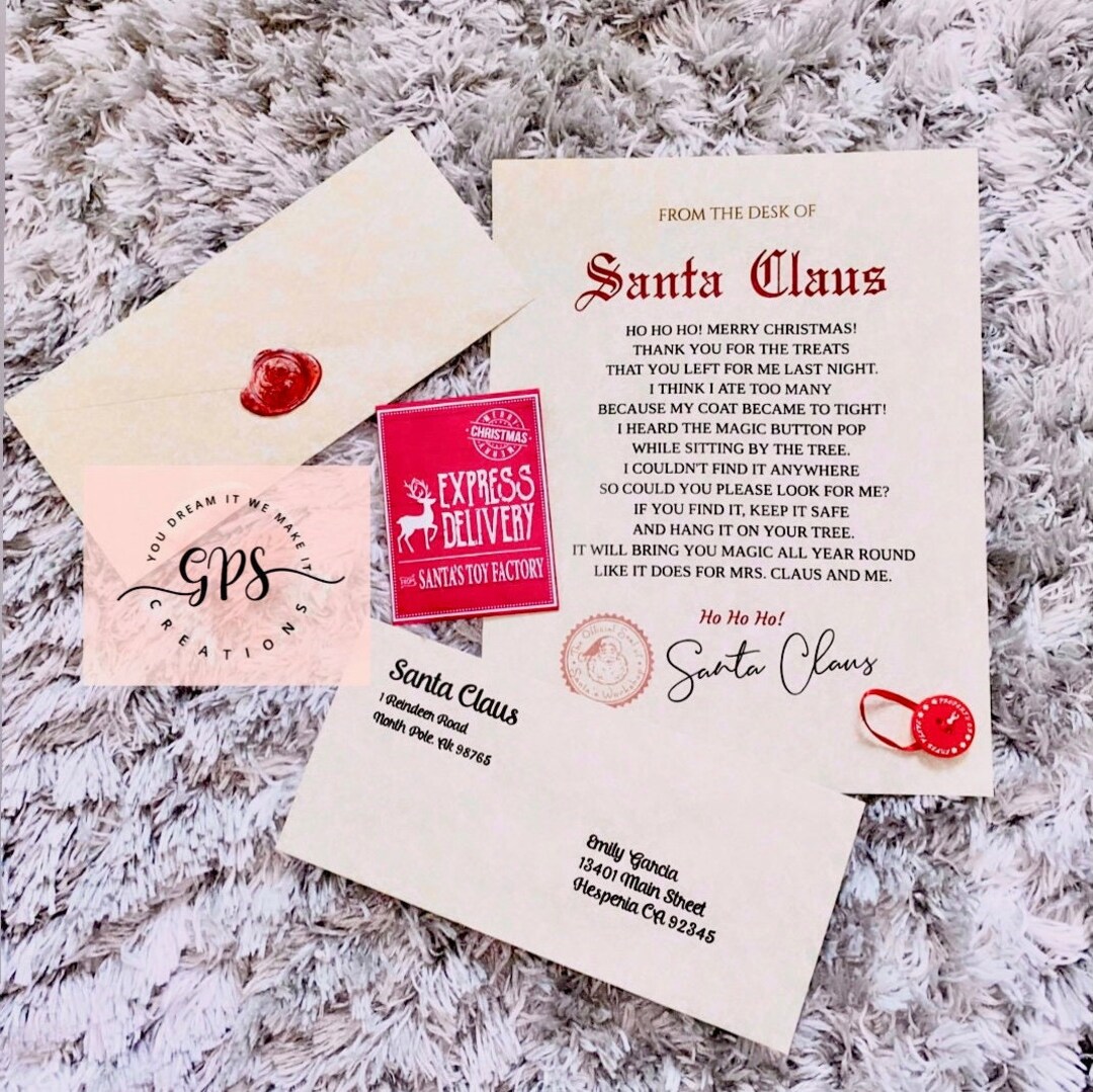 Santa's Lost Button Package, Christmas Morning Surprise, Stocking ...