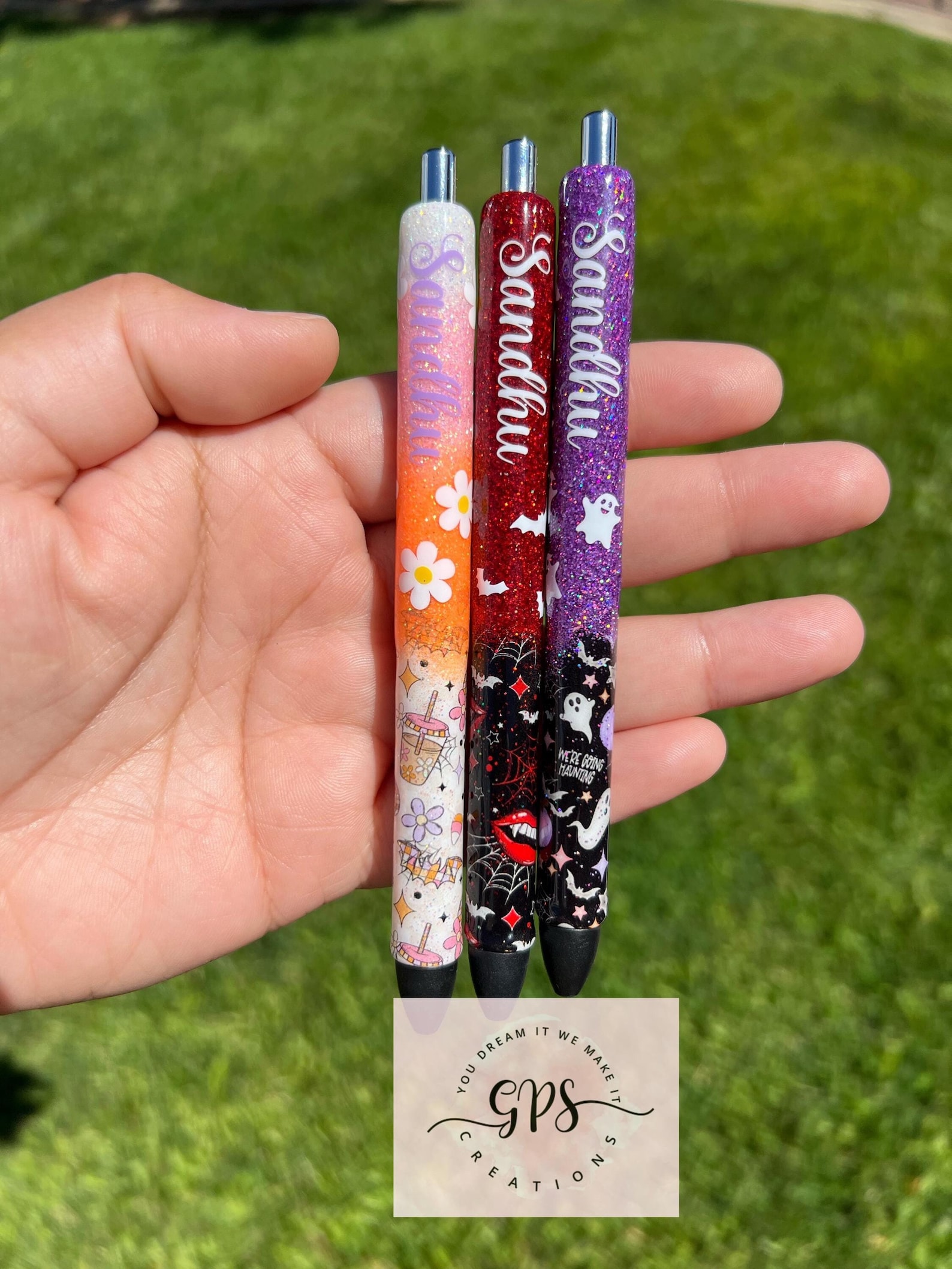 Retro Fall Halloween Pen, Halloween Personalized Pens, Ice Coffee Lover ...