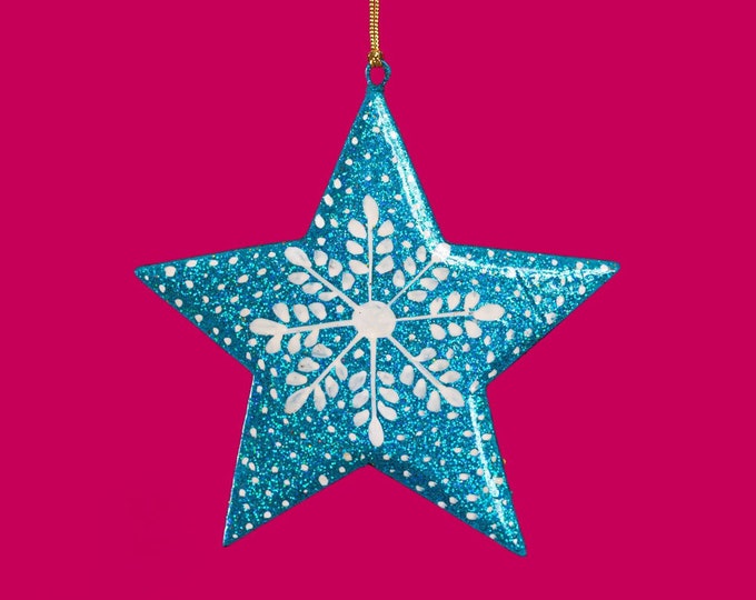 Handpainted Christmas Star for Hanging & Decoration handmade - Etsy UK
