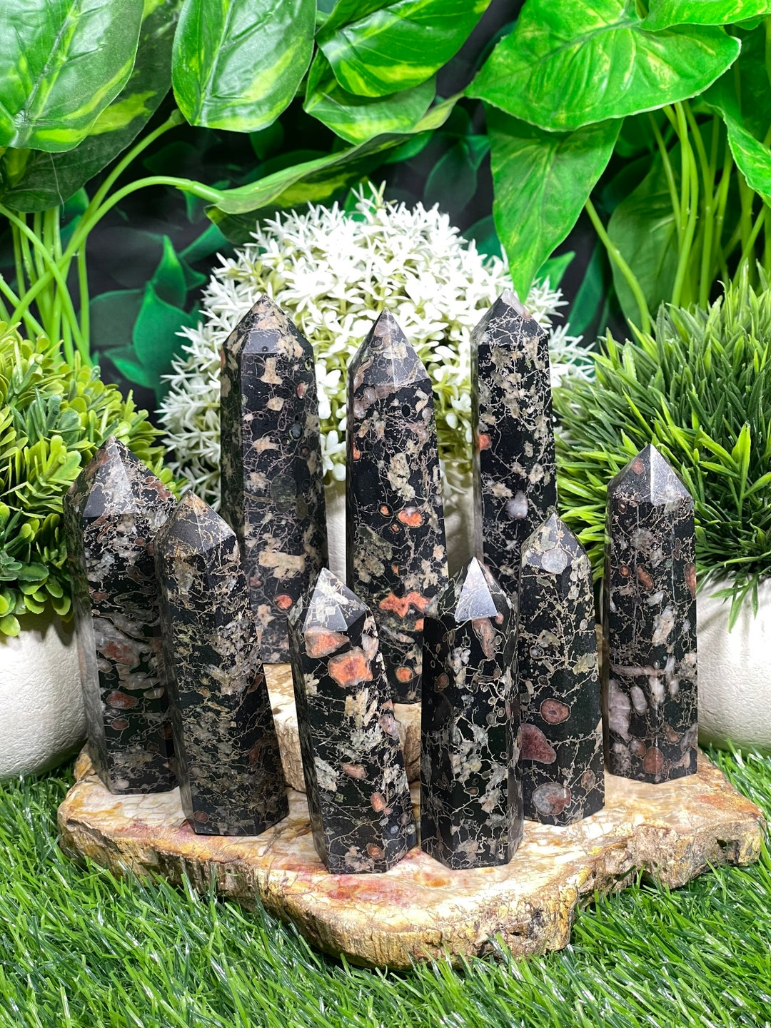 Plum Blossom Jasper - Etsy