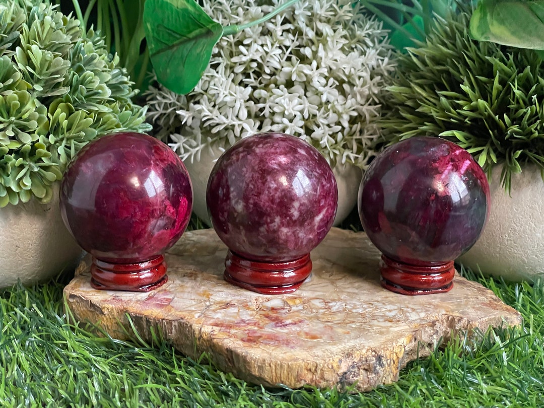 Peach Blossom Jade Sphere - Etsy