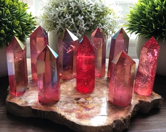 Ruby Aura Quartz | Etsy