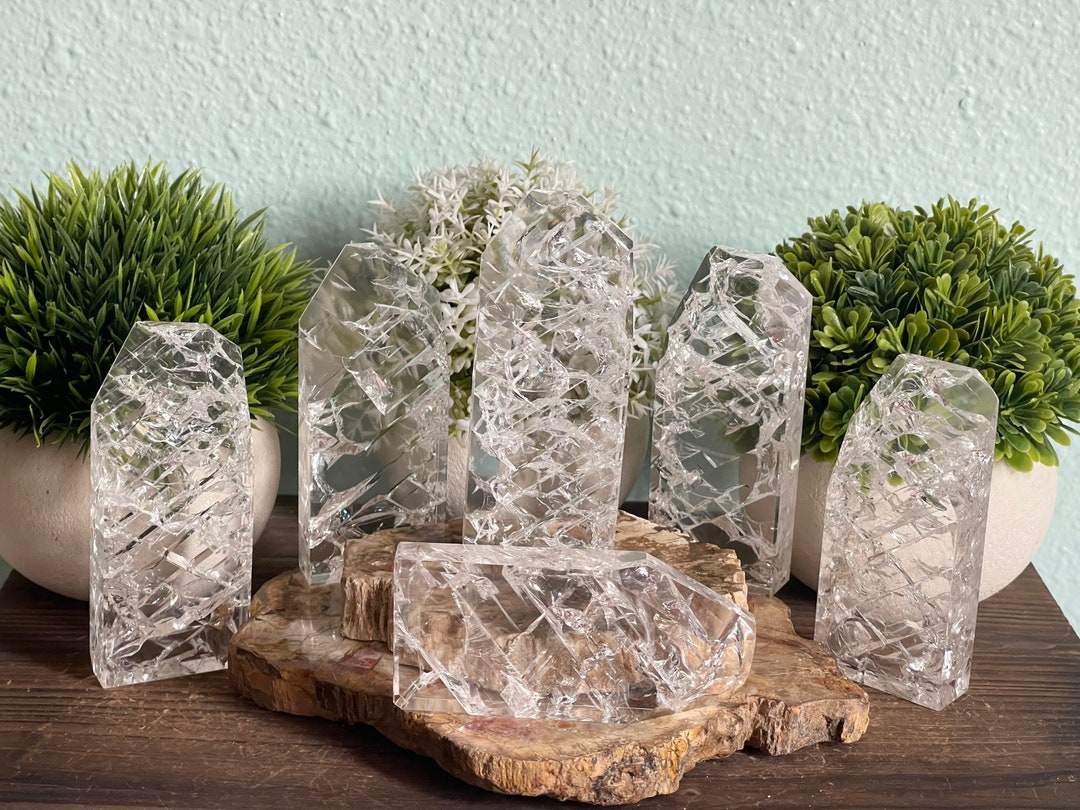 Freeform Fire & Ice (crackle) Quartz - Etsy