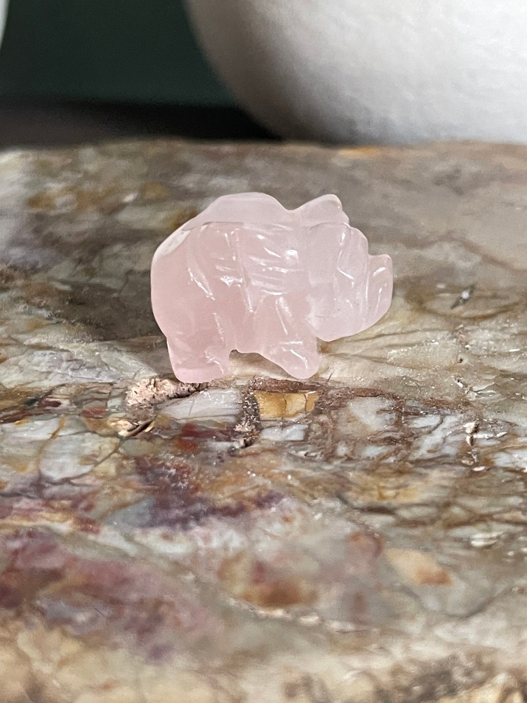 Mini Rose Quartz Flying Piggy - Etsy