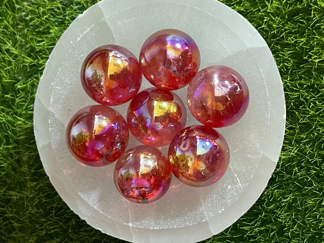 Mini Ruby Aura Quartz Sphere - Etsy
