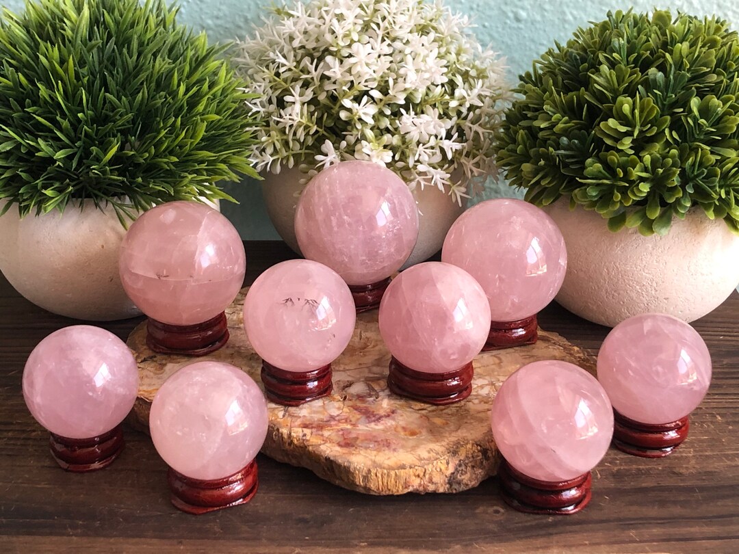 Star Rose Quartz Sphere - Etsy