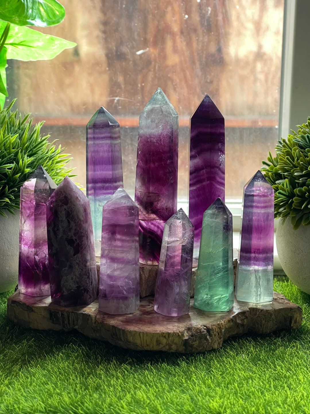 Watermelon Fluorite Tower - Etsy