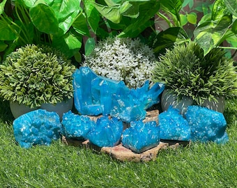 Aqua Aura Quartz Sphere, Aqua Aura Sphere, Blue Aura Sphere, 30mm ...