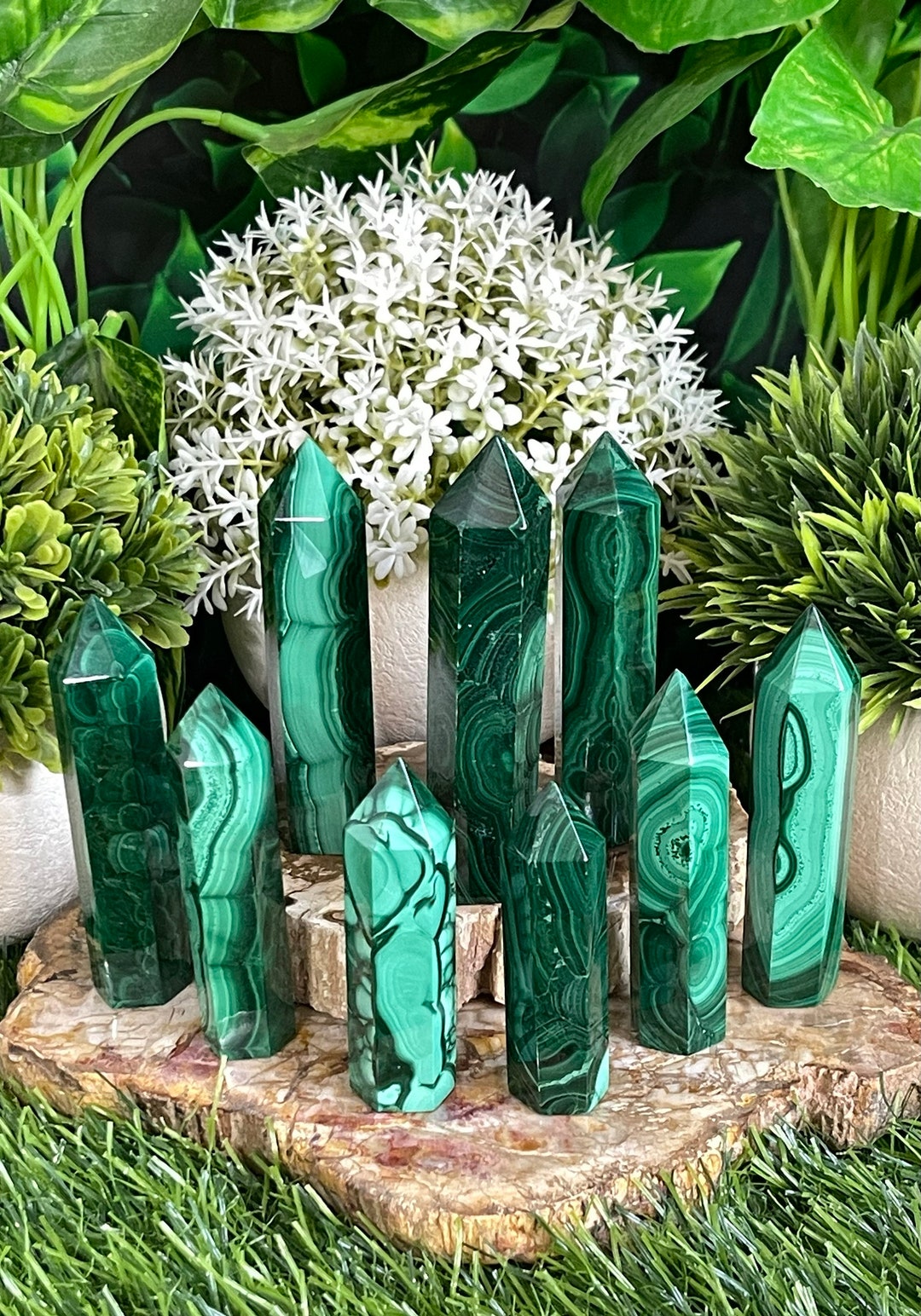 Large Malachite Tower - Etsy