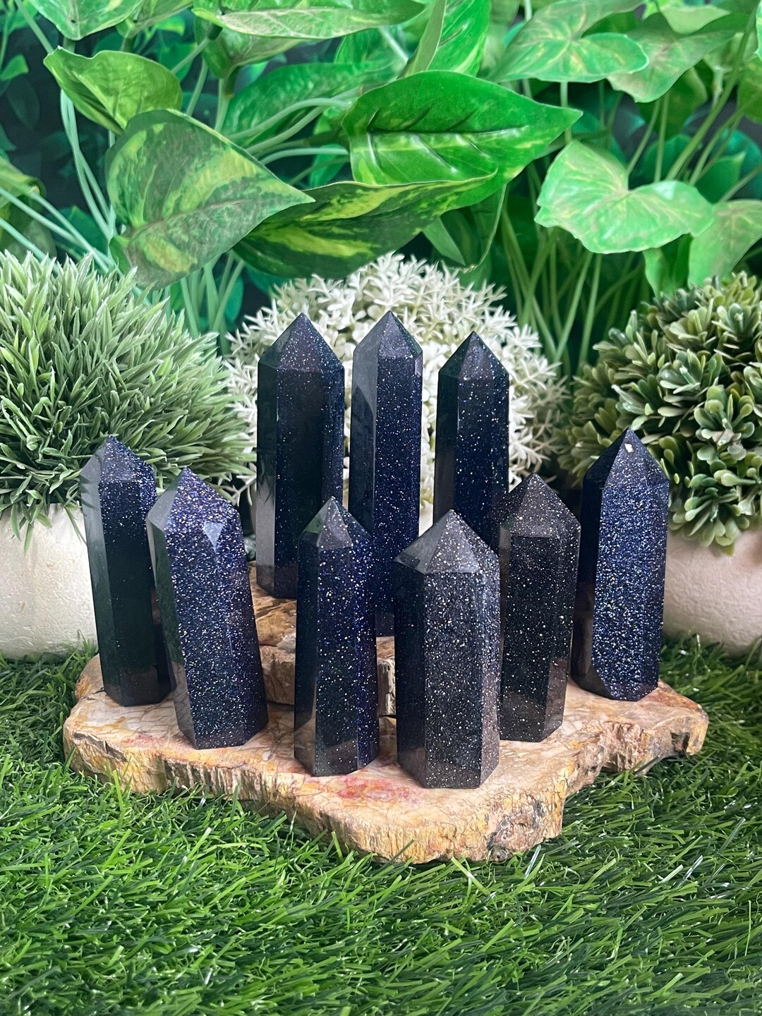 Blue Goldstone Tower - Etsy