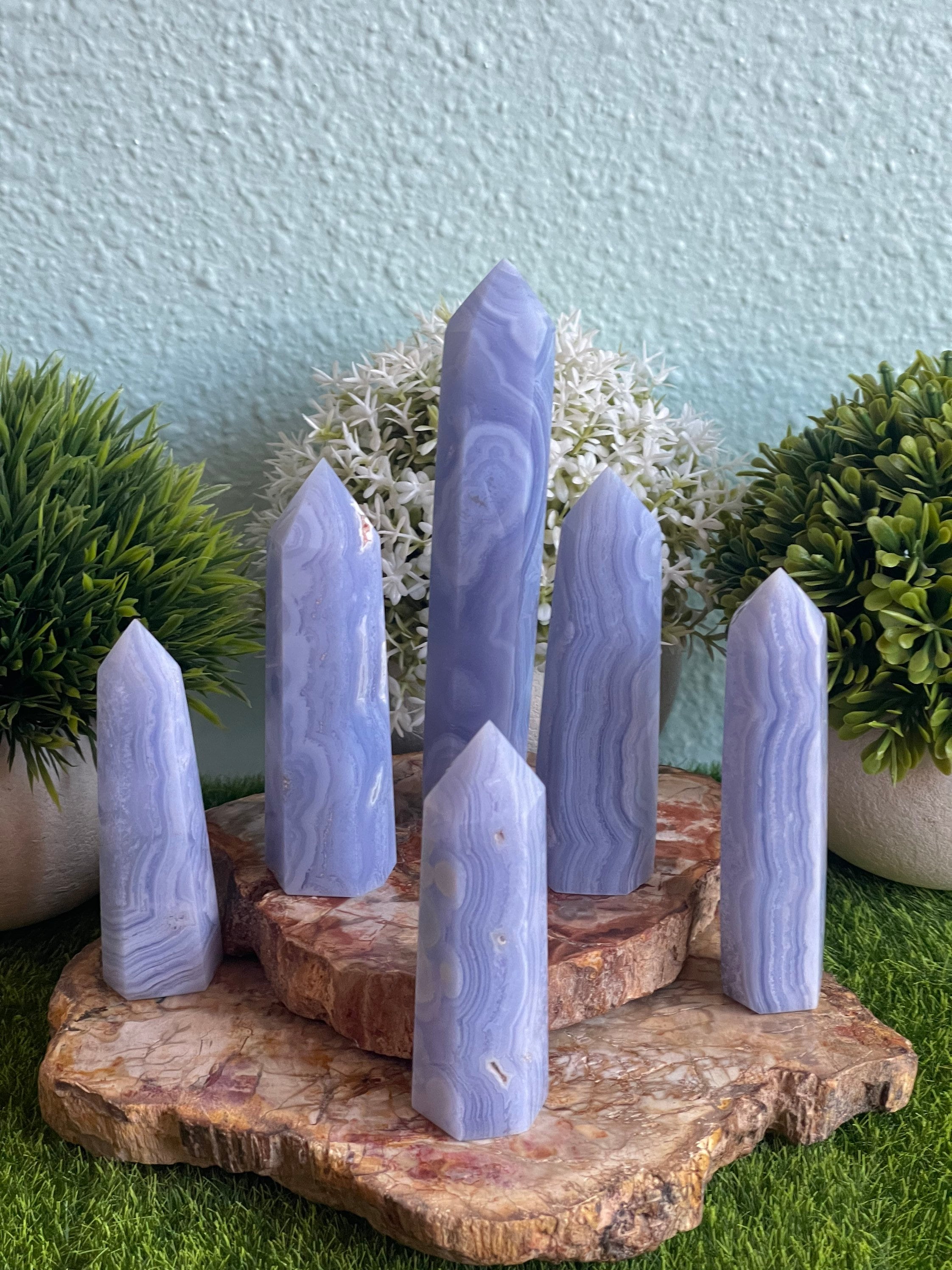 Blue Lace Agate Tower - Etsy