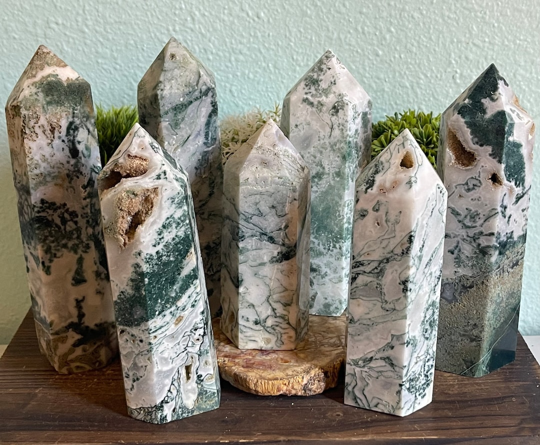 Large Tree Agate Tower - Etsy