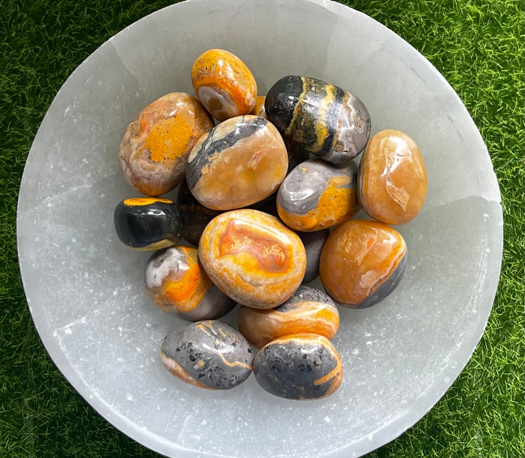 Bumblebee Jasper Tumble - Etsy