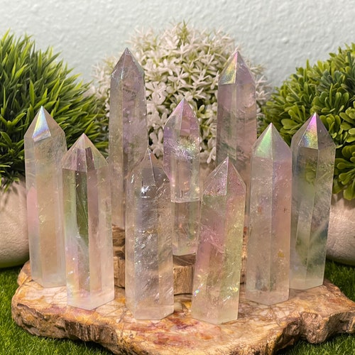 Angel Aura Quartz Crystal Tower Point Generator Metaphysical - Etsy
