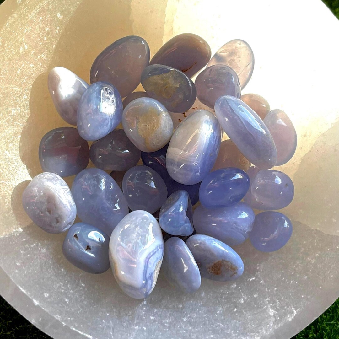 Blue Lace Agate Tumble - Etsy