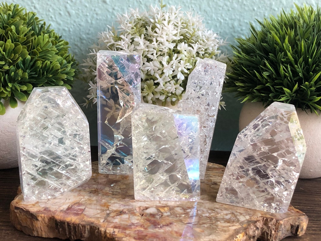 Freeform Angel Aura Fire & Ice (crackle) Quartz - Etsy