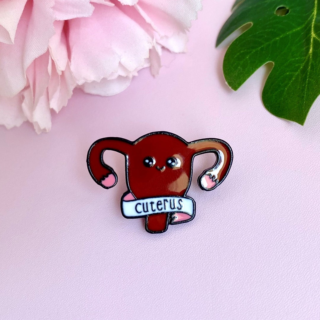 Cuterus Black and Red Enamel Pin - Etsy UK