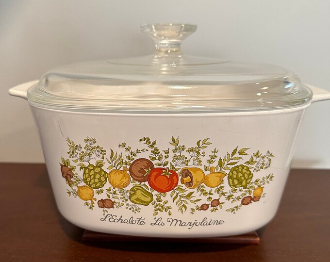 Retro spice of Life Corning Ware Casserole With Pyrex Cover, 3 QT - Etsy