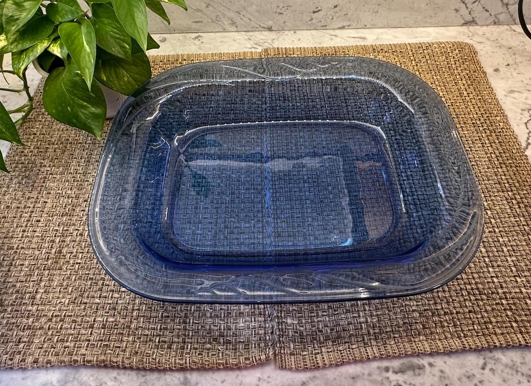 Vintage Pyrex Cobalt Blue Open Roaster Dish, Simple Elegance Collection ...