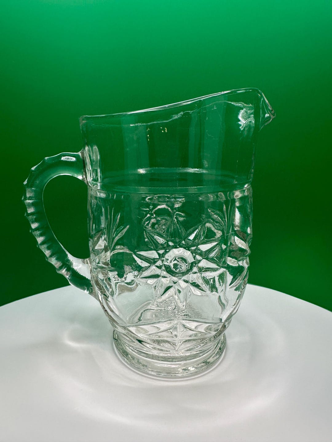 Table Pitcher Anchor Hocking "star of David" 16 Ounce - Etsy