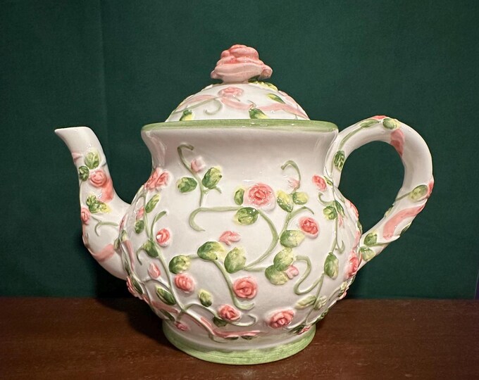 Vintage Jackson & Perkins Rose Teapot (1990s) - Etsy