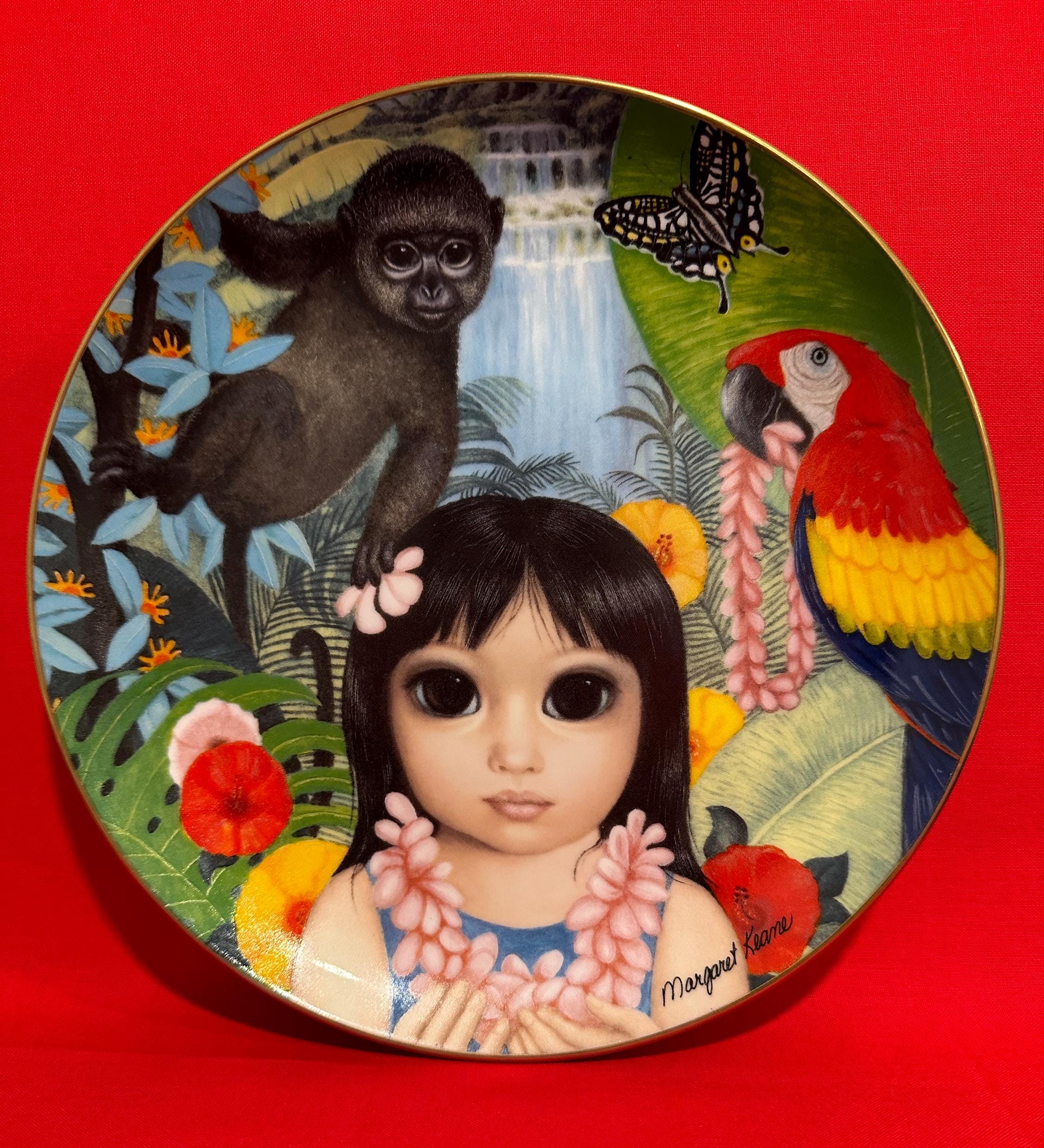 Margaret Keane's tami's Tropical Paradise Plate, Signed and Numbered ...