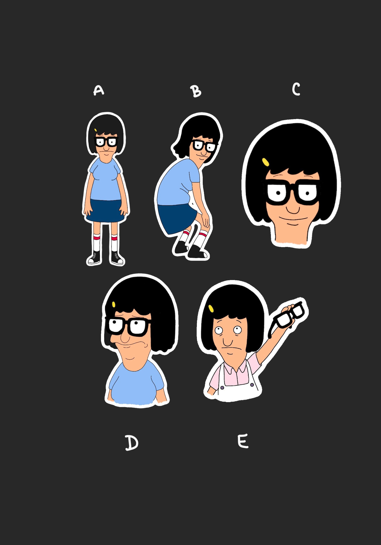 Bobs Burgers Stickers Tina Belcher Ipad Laptop Notebook Etsy