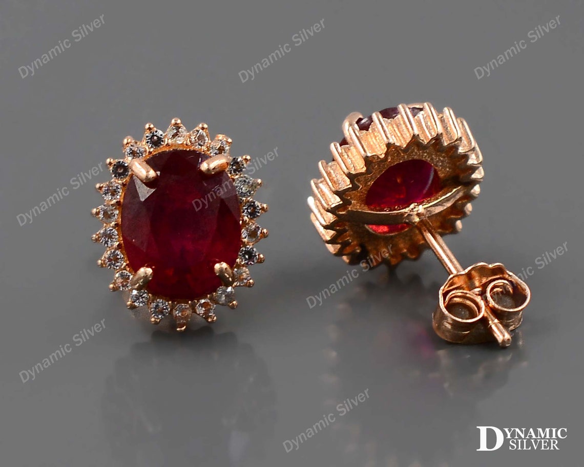 925 Sterling Silver/ Natural Red Ruby Jewelry Set/ Ruby Ring - Etsy