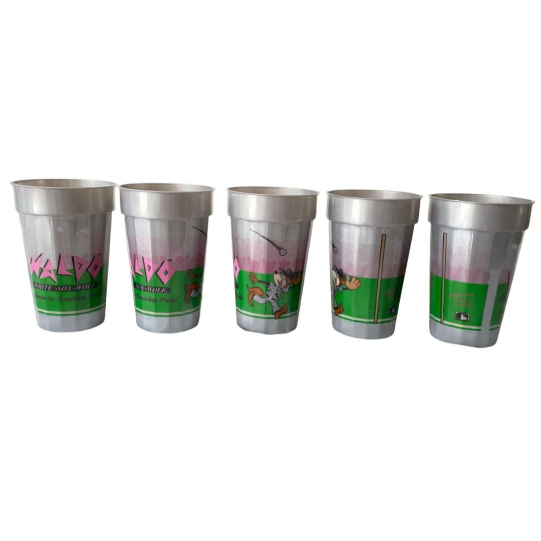 RARE Vintage 5pcs Waldo White Sox Wolf Cups - Collector Series 1992 - Etsy