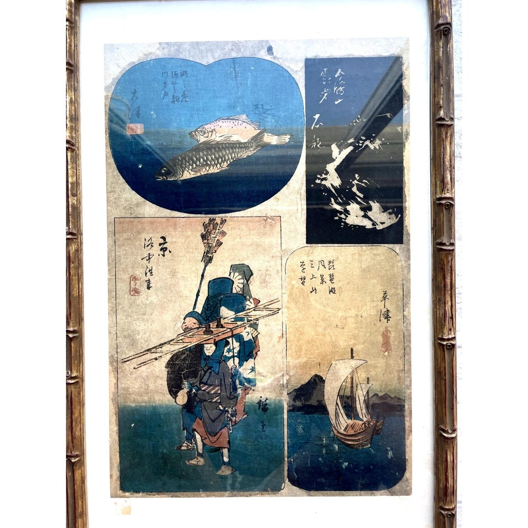 Authentic No.12 Ishibe Kusatsu Otsu Kyoto From Tokaido Road by Ukiyoe ...