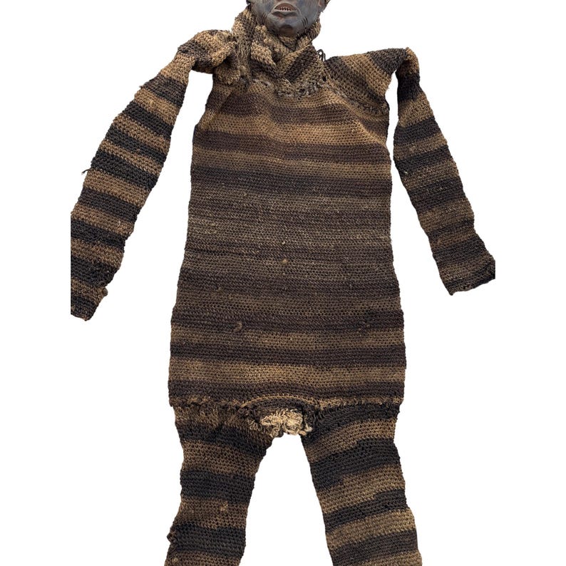 Rare Antique African Guro Tribe Body Costume With Mask Authentic ...